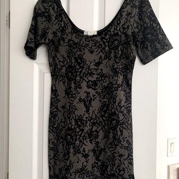 Dresses | Black Lace Look Short Dress | Poshmark